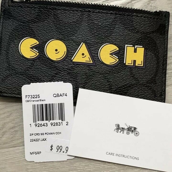 Coach | Bags | Coach Zip Credit Card Pac Man Coach Scrip Wallet | Poshmark